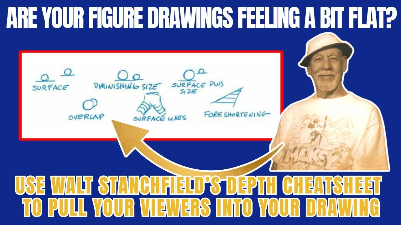 Walt Stanchfield’s Depth Cheatsheet: From Flat to 3D Figures