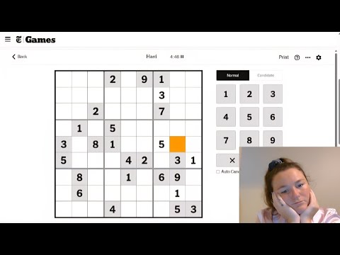 Solving NYT Hard Sudoku - No Notes | June 17, 2025