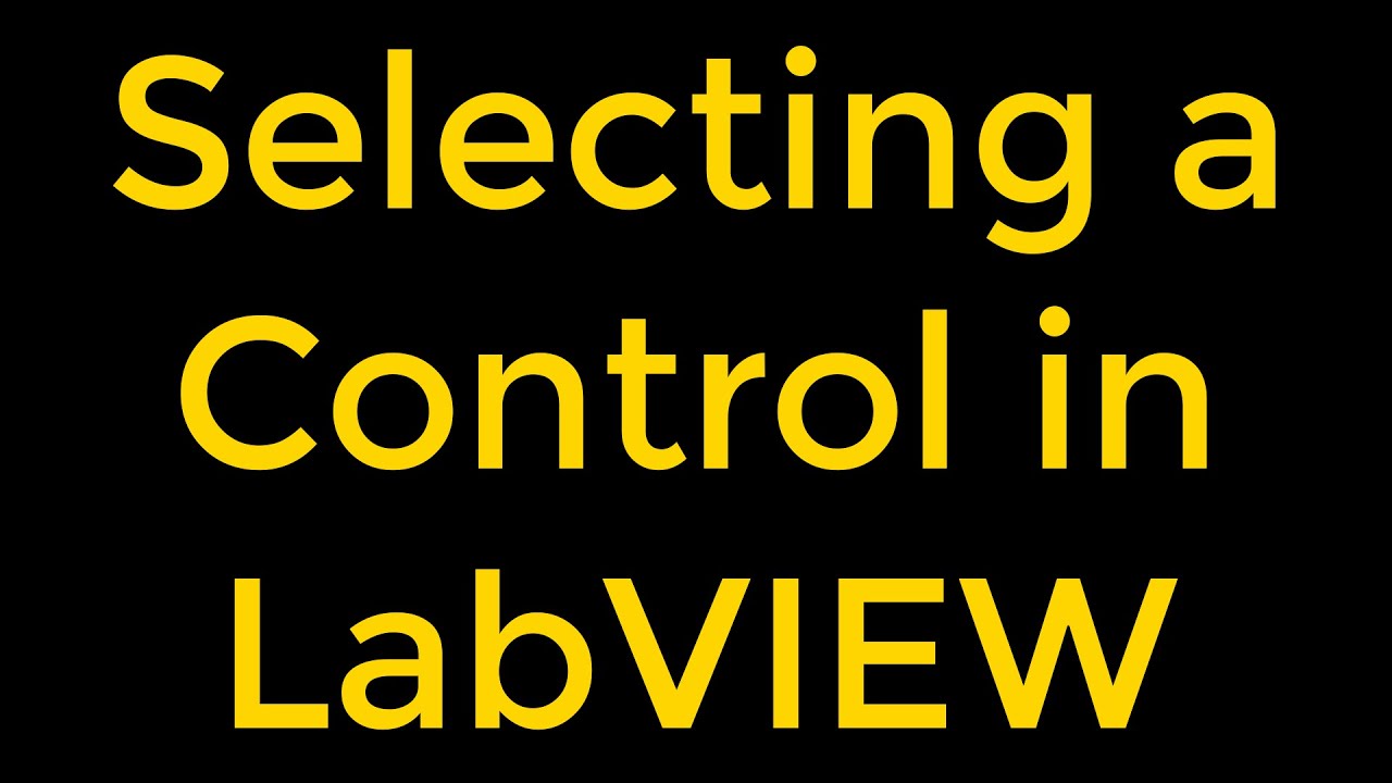 How to Select a Custom Control in LabVIEW