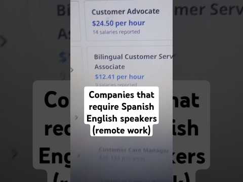Job search for Spanish English bilingual ##remotework
