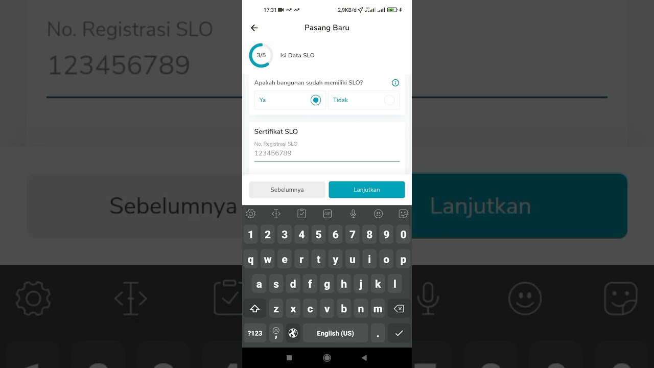 CARA MEMASUKAN NOMER SLO DI PLN MOBILE UNTUK PASANG BARU LISTRIK