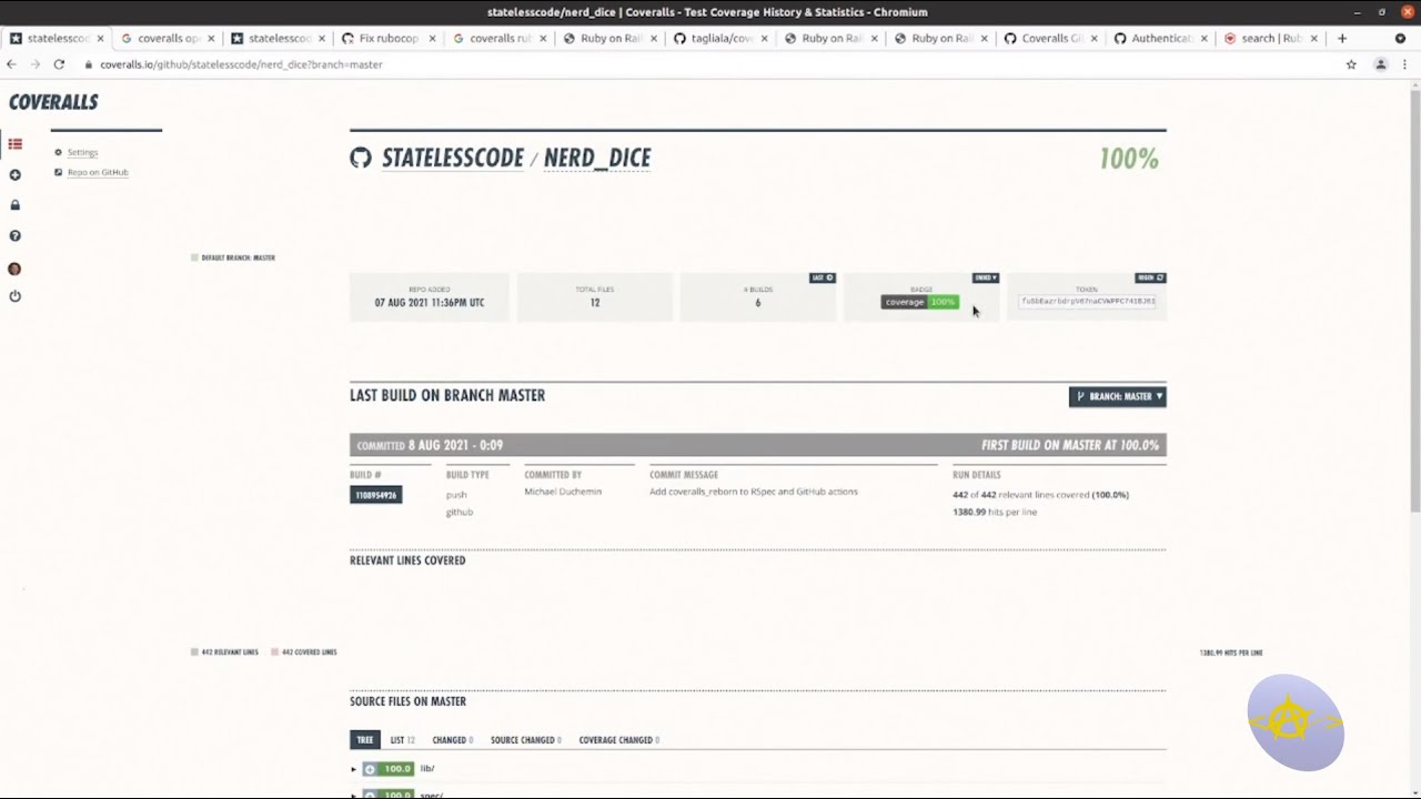 Codecast: Create a RubyGem 28: Add Coveralls to Gem and Github Actions