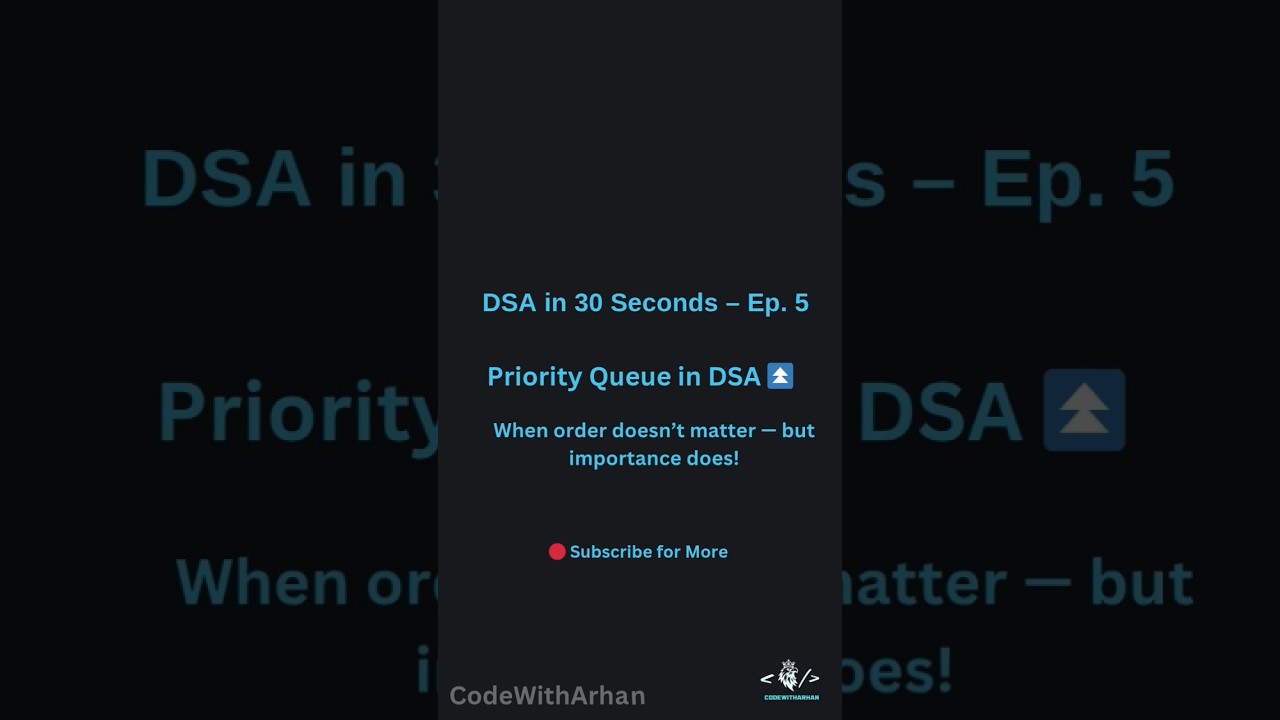 Priority Queue vs Normal Queue (What's Different?) ⏫ #shorts #DSAShorts