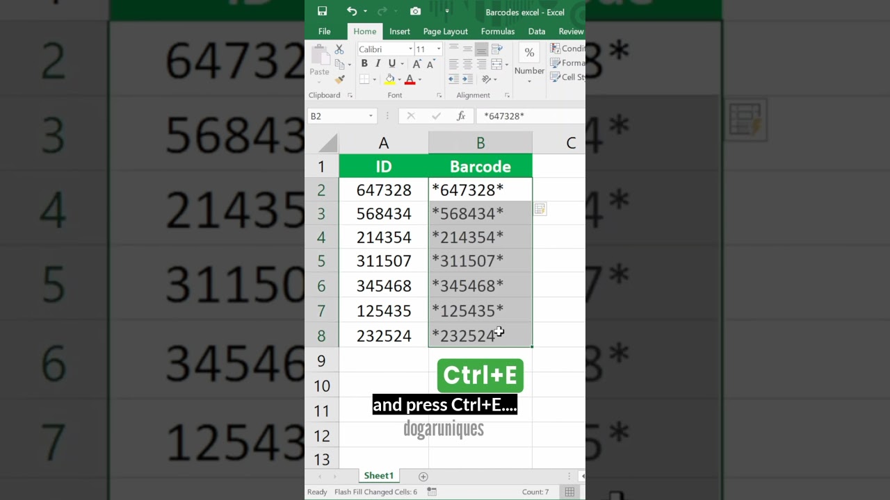 How to use barcodes in excel? (In 2 Steps) | Barcode shortcut trick #shorts #exceltricks