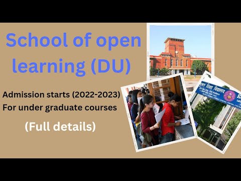 (DU) SOL Admission 2022-23 School of open learning (DU) UG courses admission process