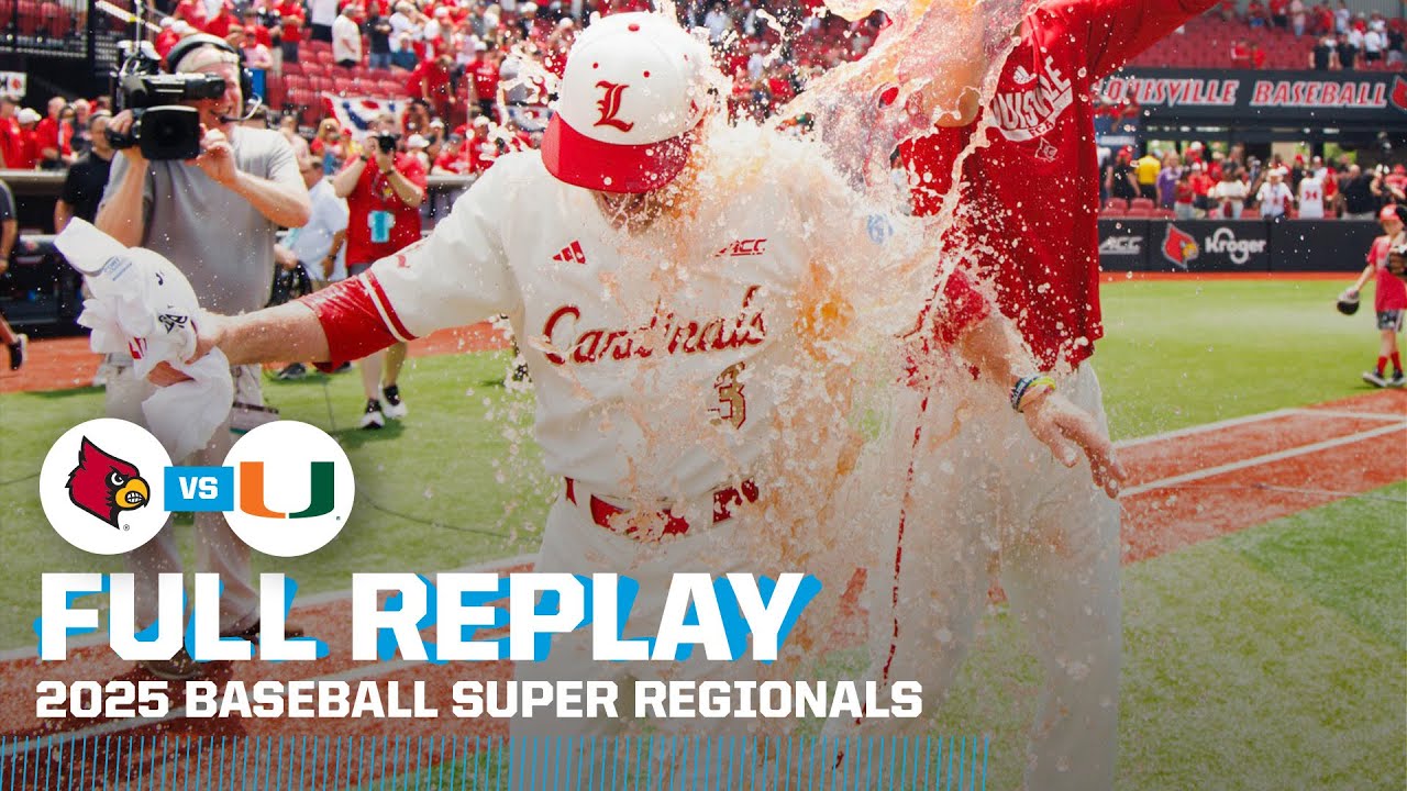 Louisville vs. Miami: 2025 NCAA baseball super regionals Game 3 | FULL REPLAY