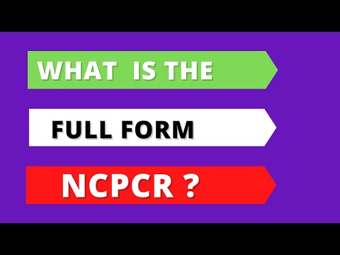 NCPCR FULL FORM PART (805)
