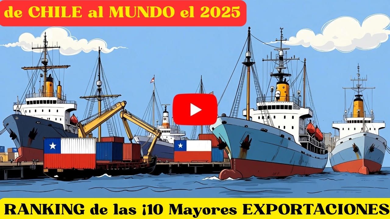 RANKING de las ¡10 Mayores EXPORTACIONES de CHILE al MUNDO el 2025!   @CyberTubeNews