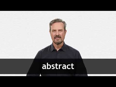 ABSTRACT definition and meaning | Collins English Dictionary