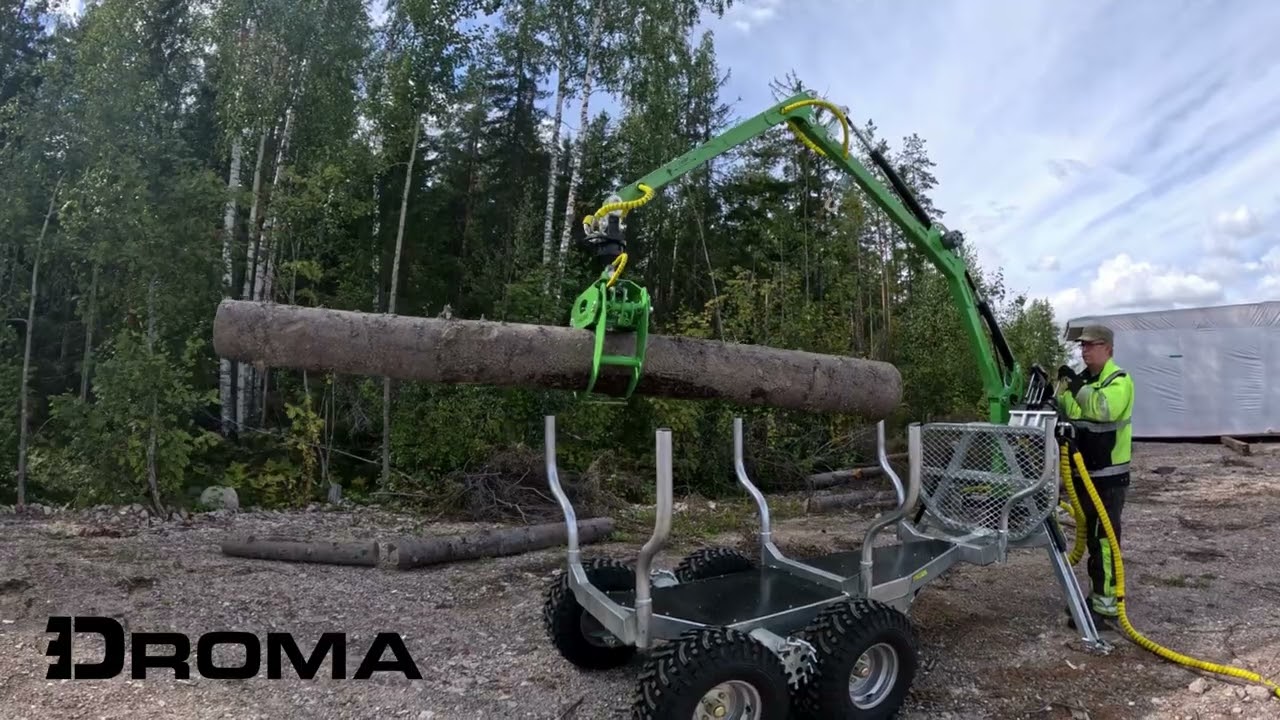 Mönkijän tukkikärry max. 2000 kg / 9 hp, Droma Wood