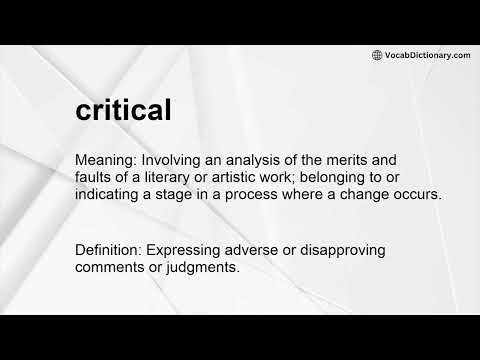 critical Meaning