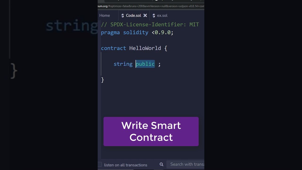 Solidity Write A Smart Contractor, Compile, And Deploy For Free