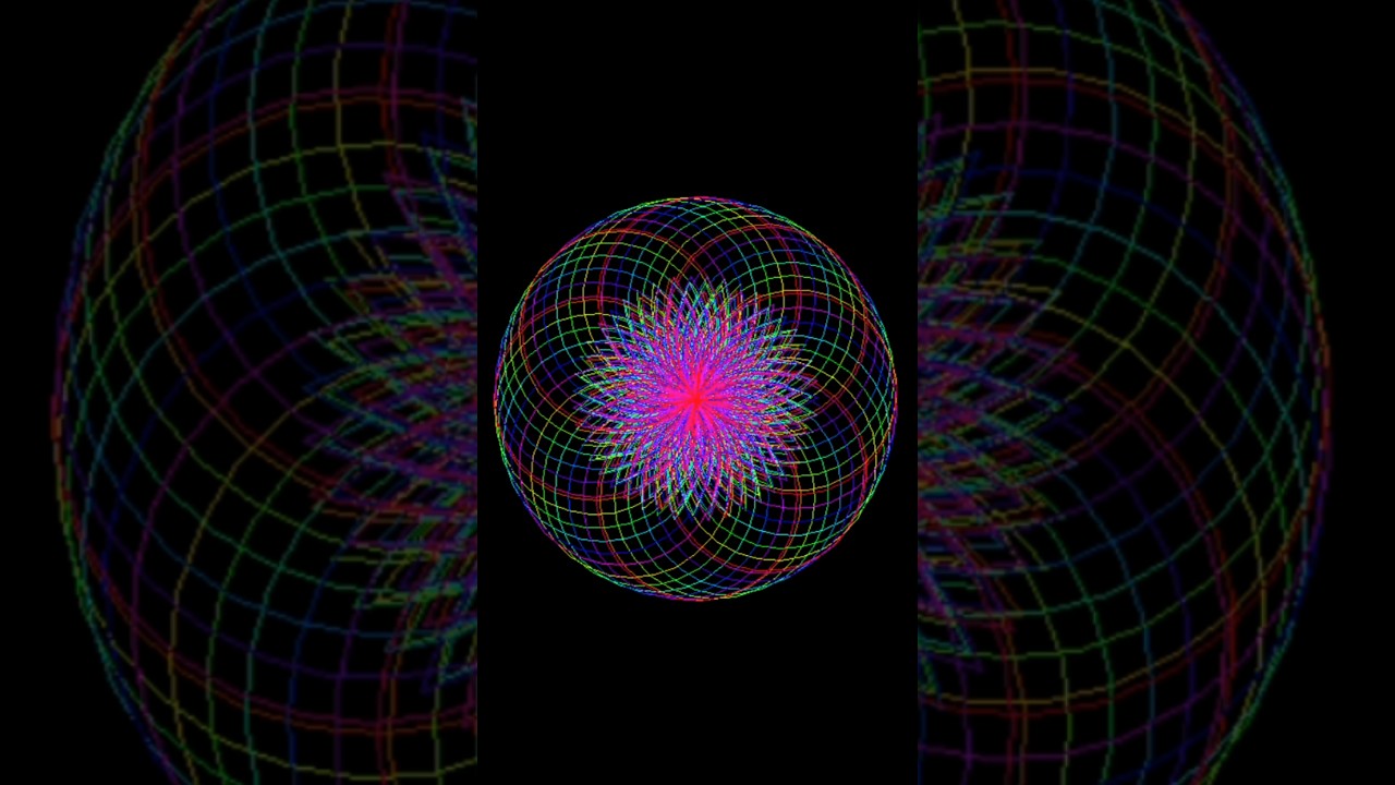 Beautiful Colorful Pattern Using Python Turtle & Colorate | Python Creative Coding #shorts