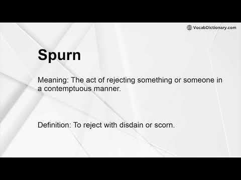Spurn Meaning