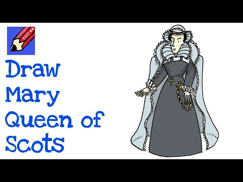 How to draw Mary Queen of Scots Real Easy – Draw along with me – Shoo ...