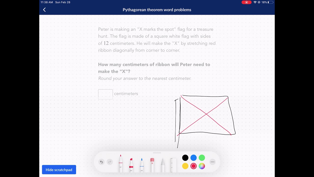 Khan Academy Tutorial: pythagorean theorem word problems