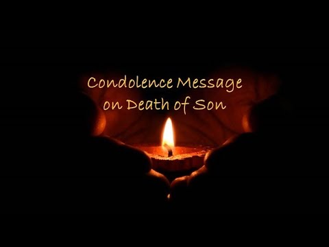 Condolence Message on Death of Son
