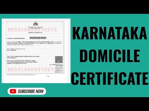 How To Apply Domicile Karnataka Certificate Online | How To Make Karnataka Domicile Certificate