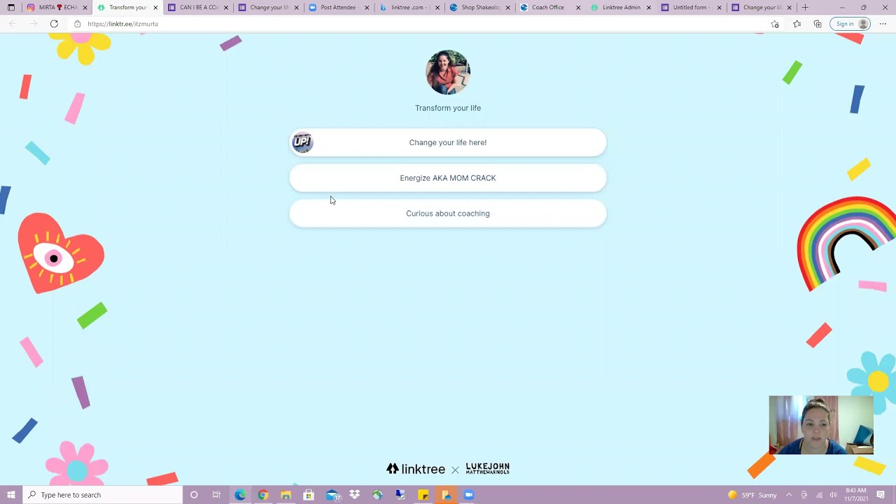Link Tree, Google forms & BB website