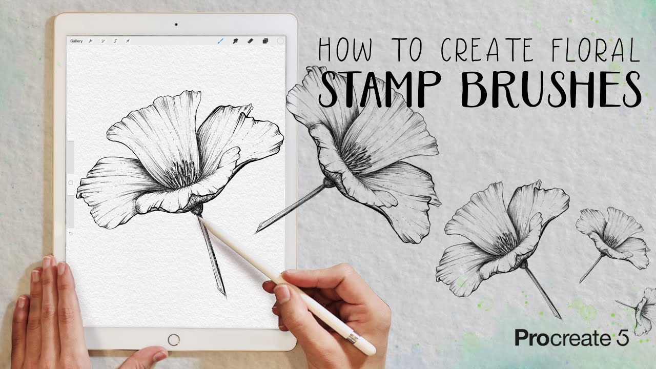 Procreate Tutorial for Beginners: How to Create Floral Stamp Brushes #procreatebrushes