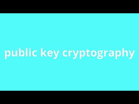 what is the meaning of public key cryptography