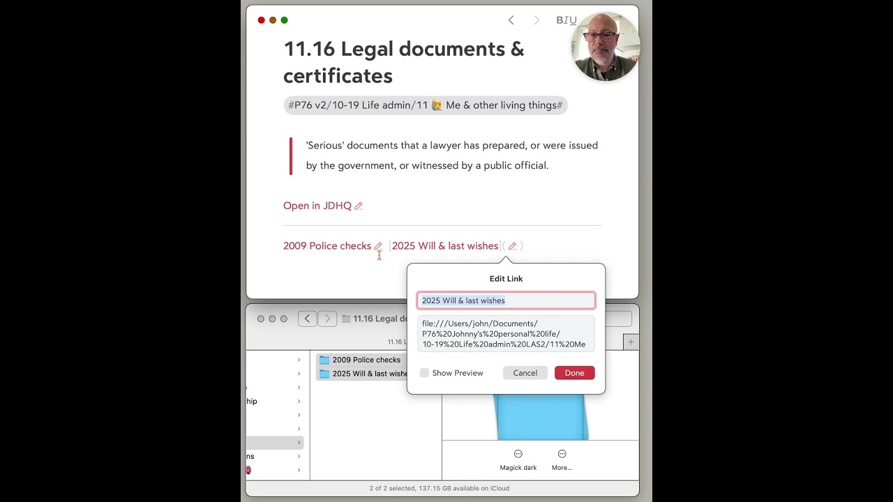 Finder folders to Markdown links in Bear [22.00.0174] #productivity