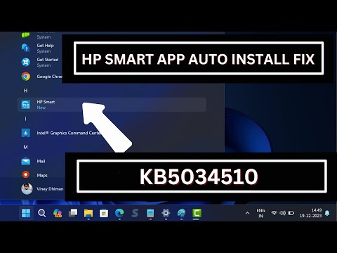 Fix: HP Smart App auto installing on Windows 11/10 Non HP PCs (KB5034510)