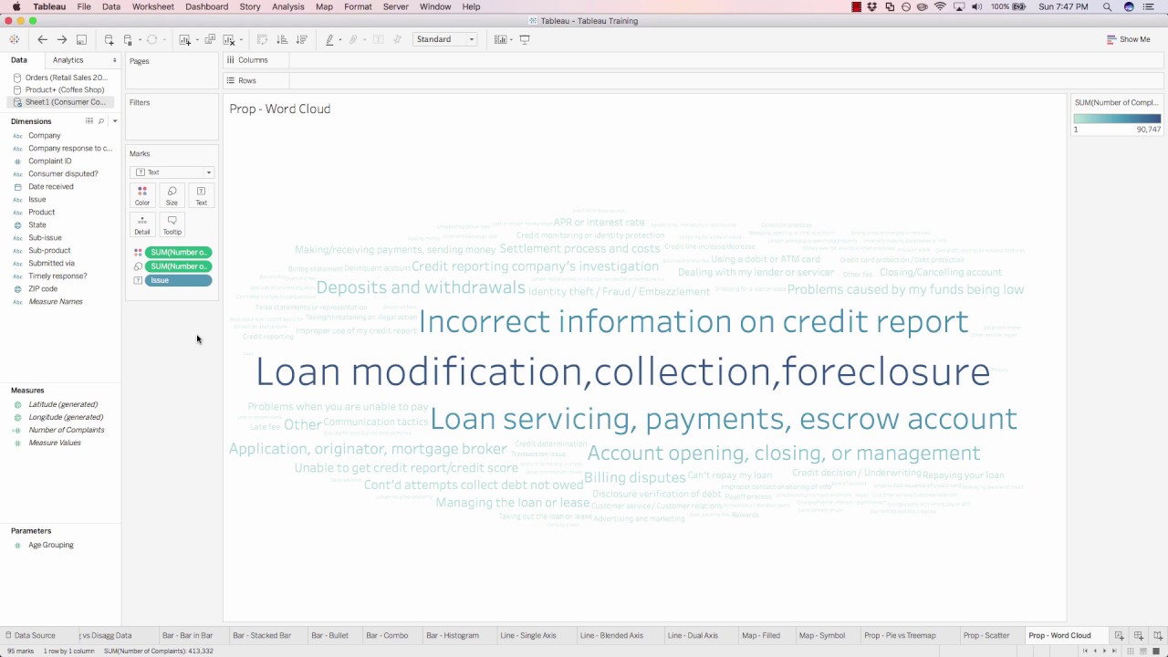 Create a Word Cloud in Tableau