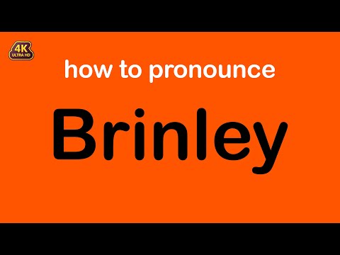how to pronounce Brinley correctly
