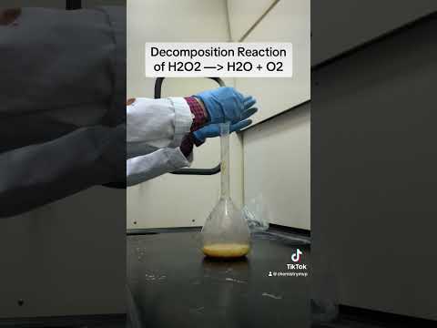 This is a decomposition reaction of 30% Hydrogen Peroxide.