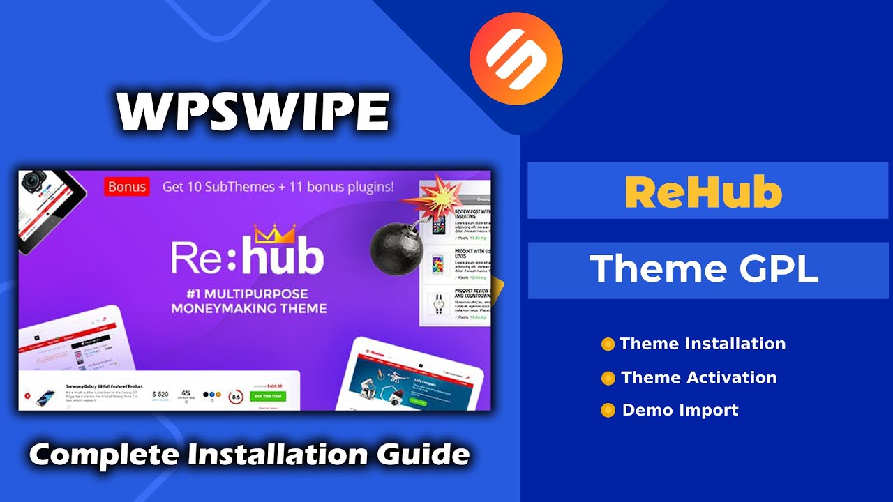 Rehub Theme GPL Complete Installation Guide || WpSwipe