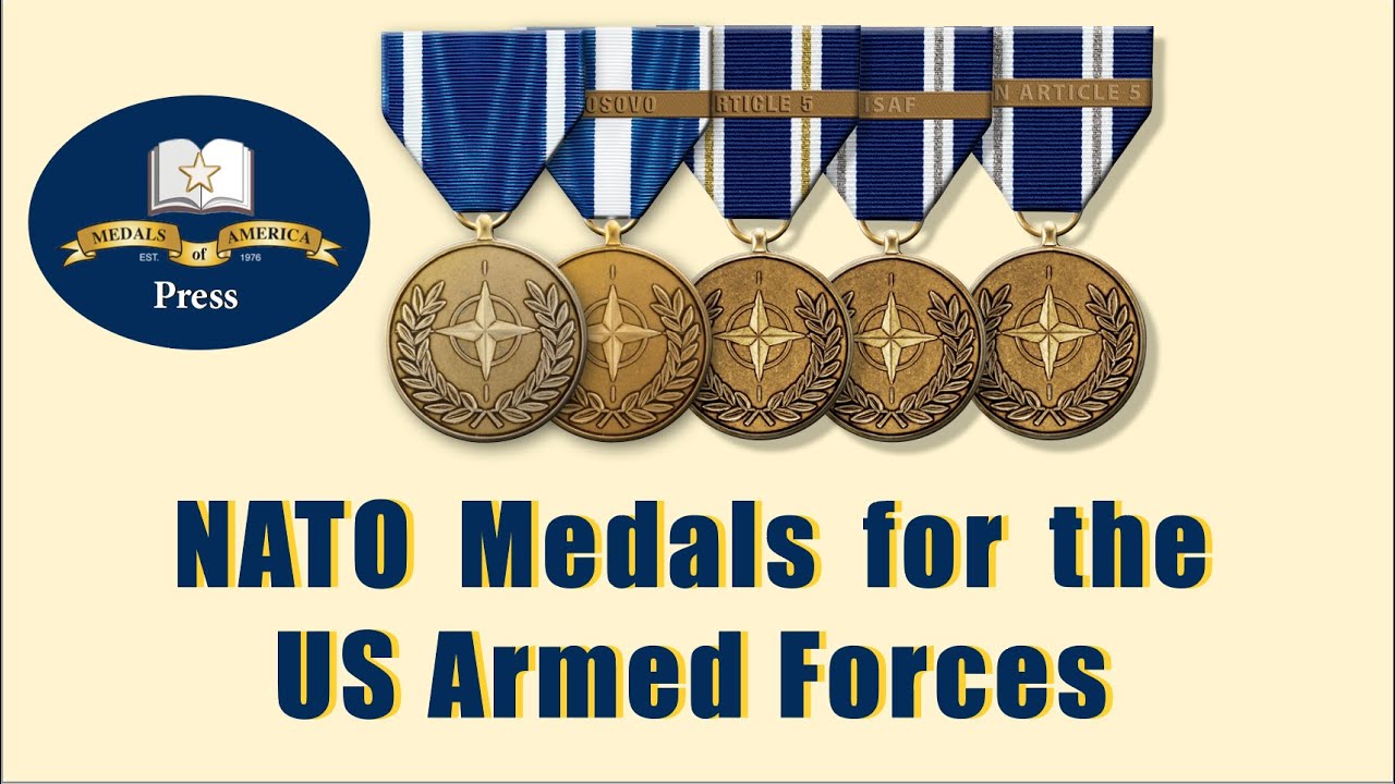 NATO Medals,  North Atlantic Treaty Organization  Military Medals awarded to US military personnel.
