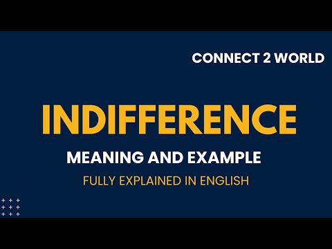 What Does indifference Means || Meanings And Definitions With indifference in ENGLISH