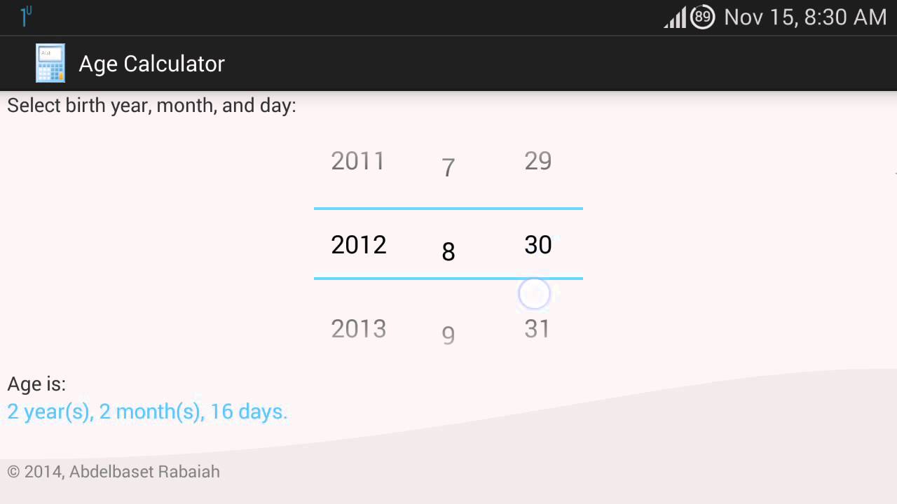Age Calculator Demo1