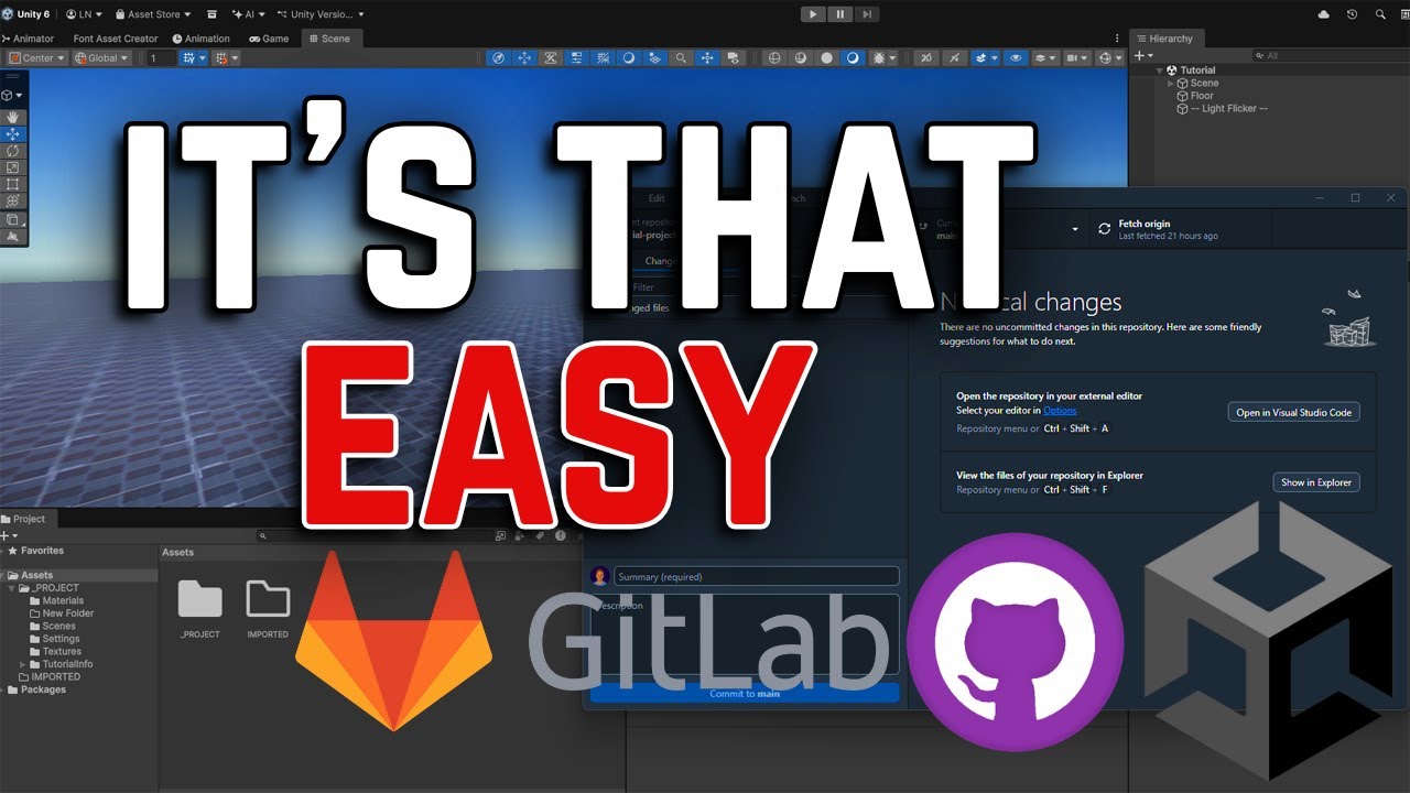 Gitlab and Github Desktop SETUP in MINUTES for Unity Projects