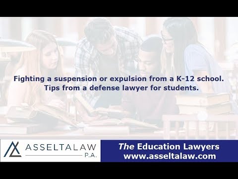 How to fight a suspension or expulsion from a K-12 school. Tips from a lawyer.