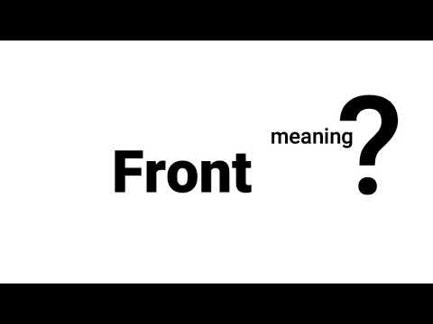 Front Meaning Definition | EWM-English Word Meaning