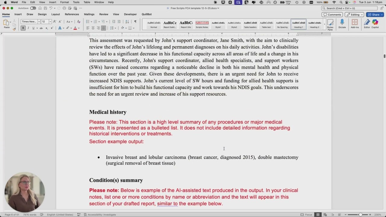 Free NDIS FCA Template + AI Report Writing Demo | Save Hours on Documentation