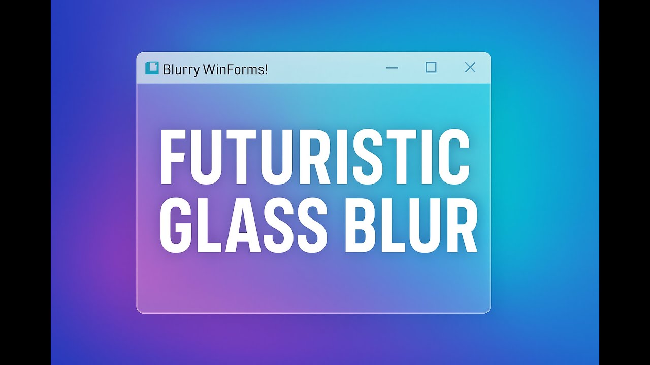 C# WinForms Blur Magic ✨ | Modern UI + Source Code on GitHub