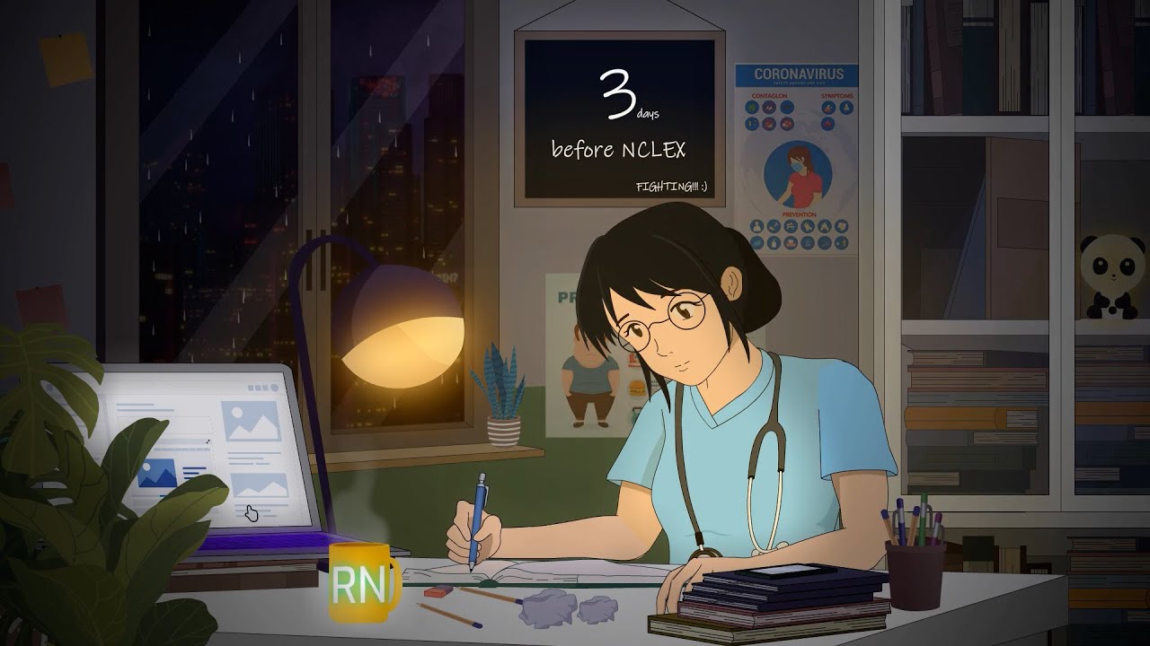 Nurse Studying for her NCLEX-RN