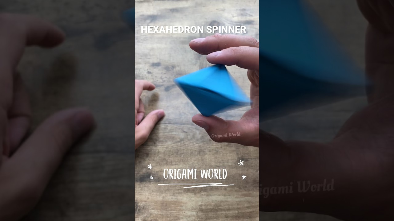 Hexahedron spinner origami instructions | How to fold paper Hexahedron spinner origami | Spinner art