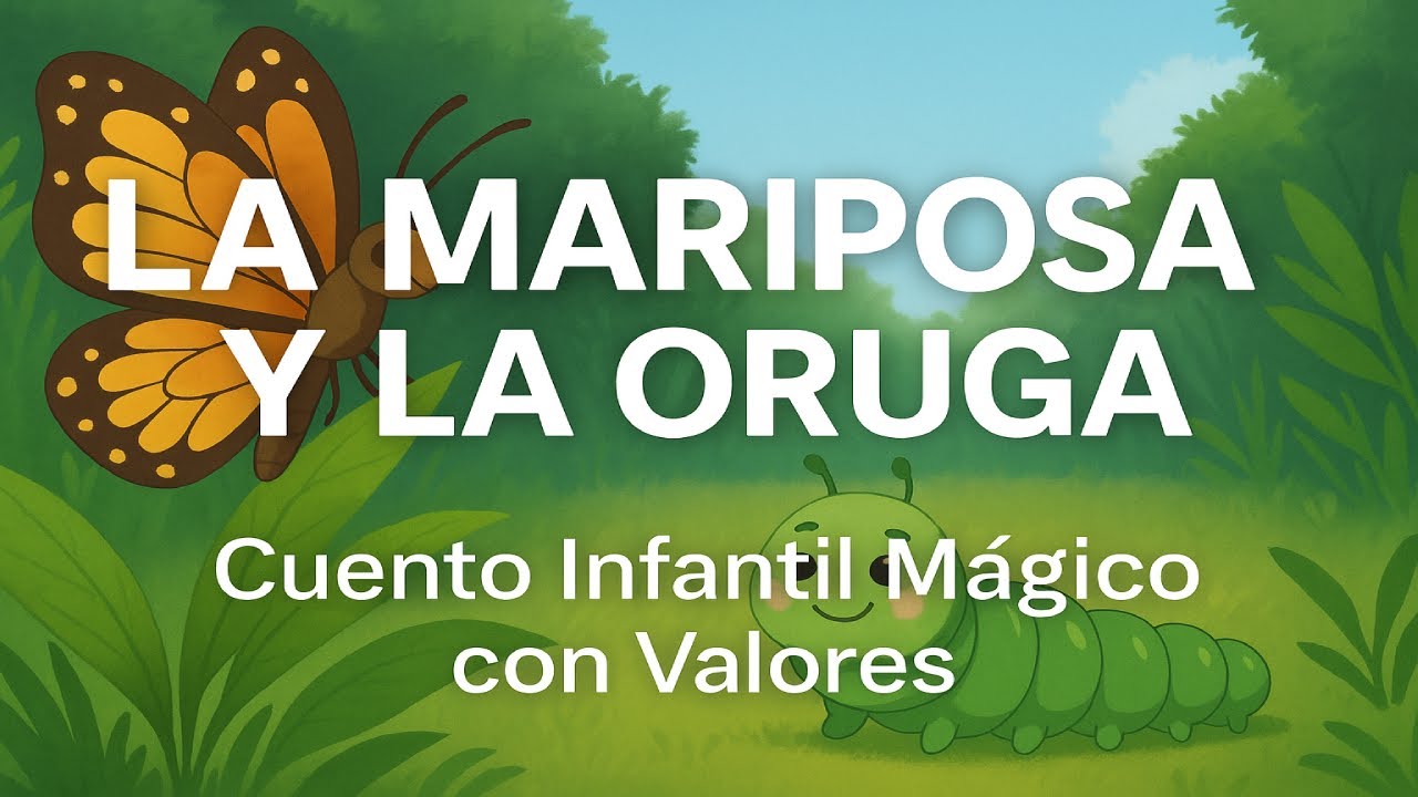 🦋✨ La Mariposa y la Oruga – Cuento Infantil Completo con Magia, Valores y Enseñanza