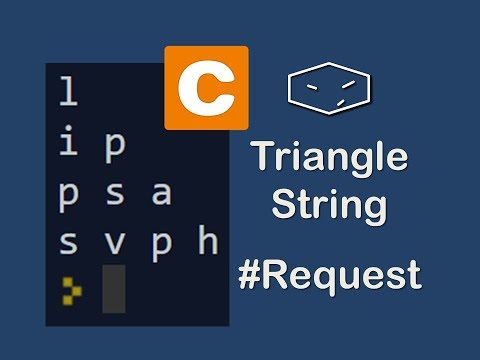 Learn triangle string request in c - Mind Luster
