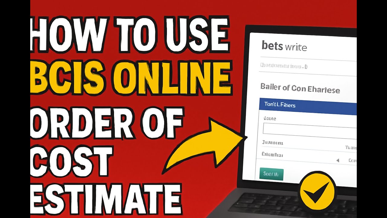 BCIS Online Tutorial: How to Prepare an Order of Cost Estimate Step-by-Step!