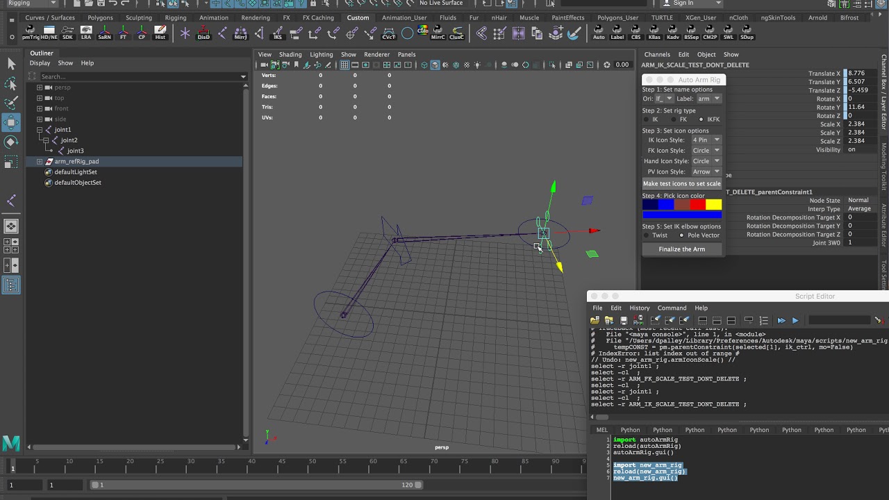 Basic Auto Rigging in Maya with Python (Part 7)