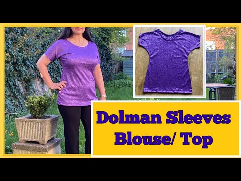 DIY: SHORT DOLMAN SLEEVES-Easiest Top/ Blouse TUTORIAL 😃