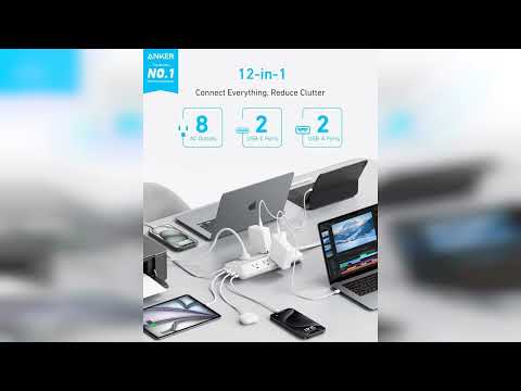 Review: Anker Flat Plug Power Strip, 12-in-1 USB-C Power Strip with 8 AC, 2 USB-C, and 2 USB-A...