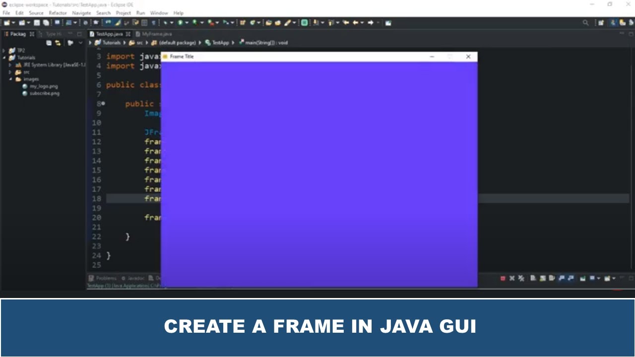 Java GUI Tutorial #45 - 2 Ways For Creating A Frame Or GUI Window in Java GUI Using JFrame Class
