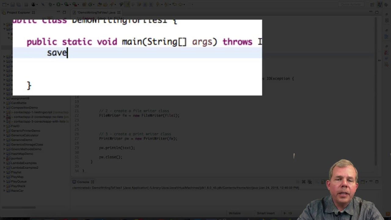 Java write strings to file 2 create a reusable method