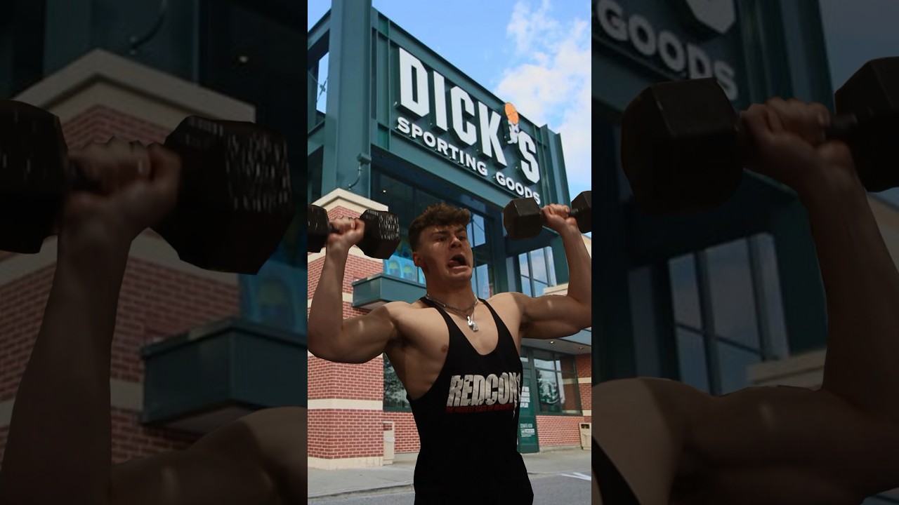 Working out at Dick’s Sporting Goods…
